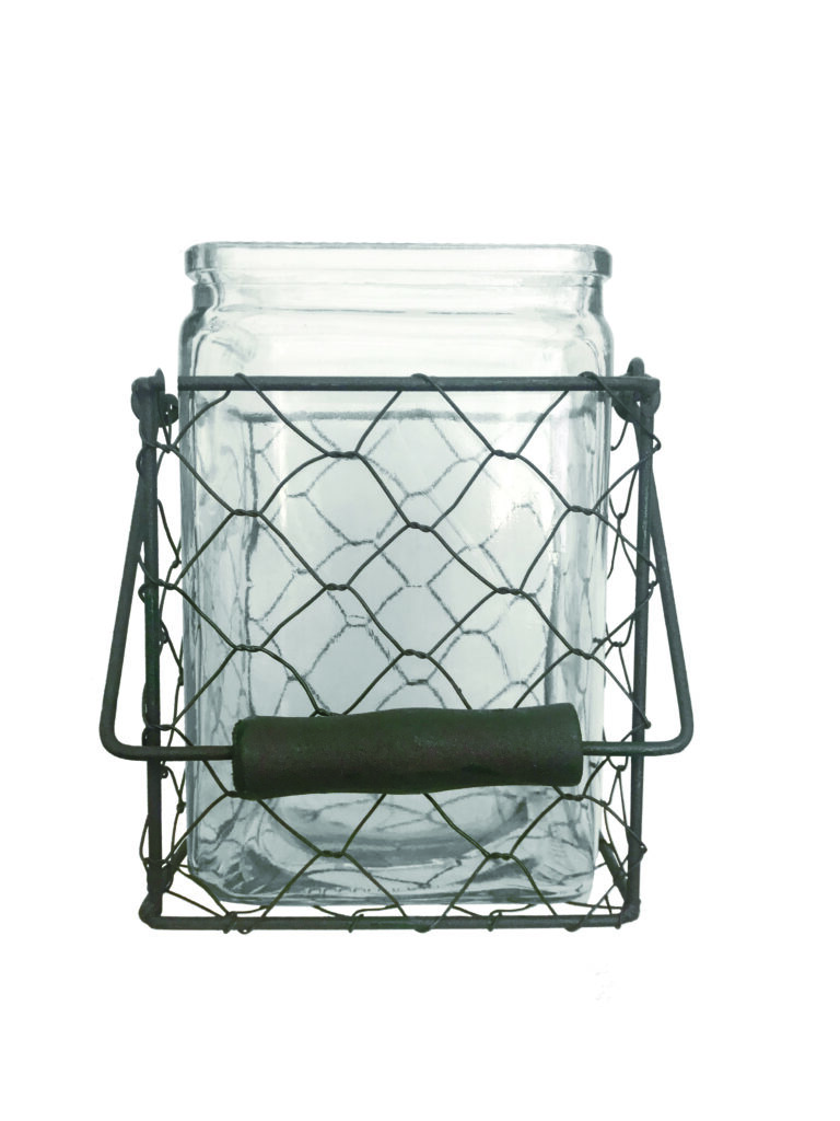 Wired-basket Glass Vase - Calyx Flowers, Inc