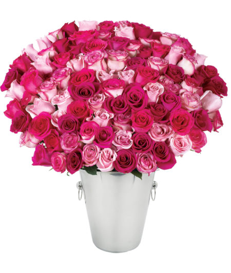 100 Pink Roses Bouquet - Calyx Flowers, Inc
