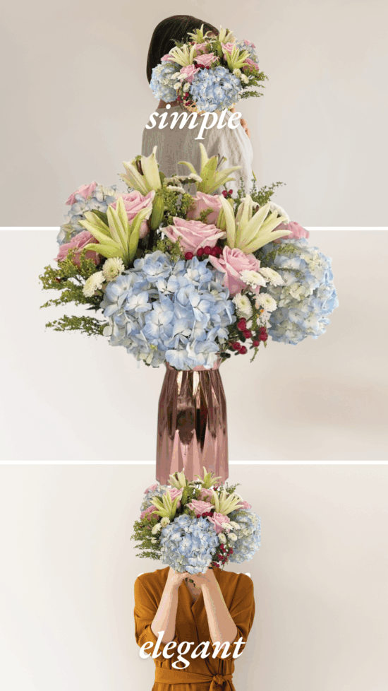 Beautiful Hydrangea, Lily and Rose Bouquet | Calyx Flowers